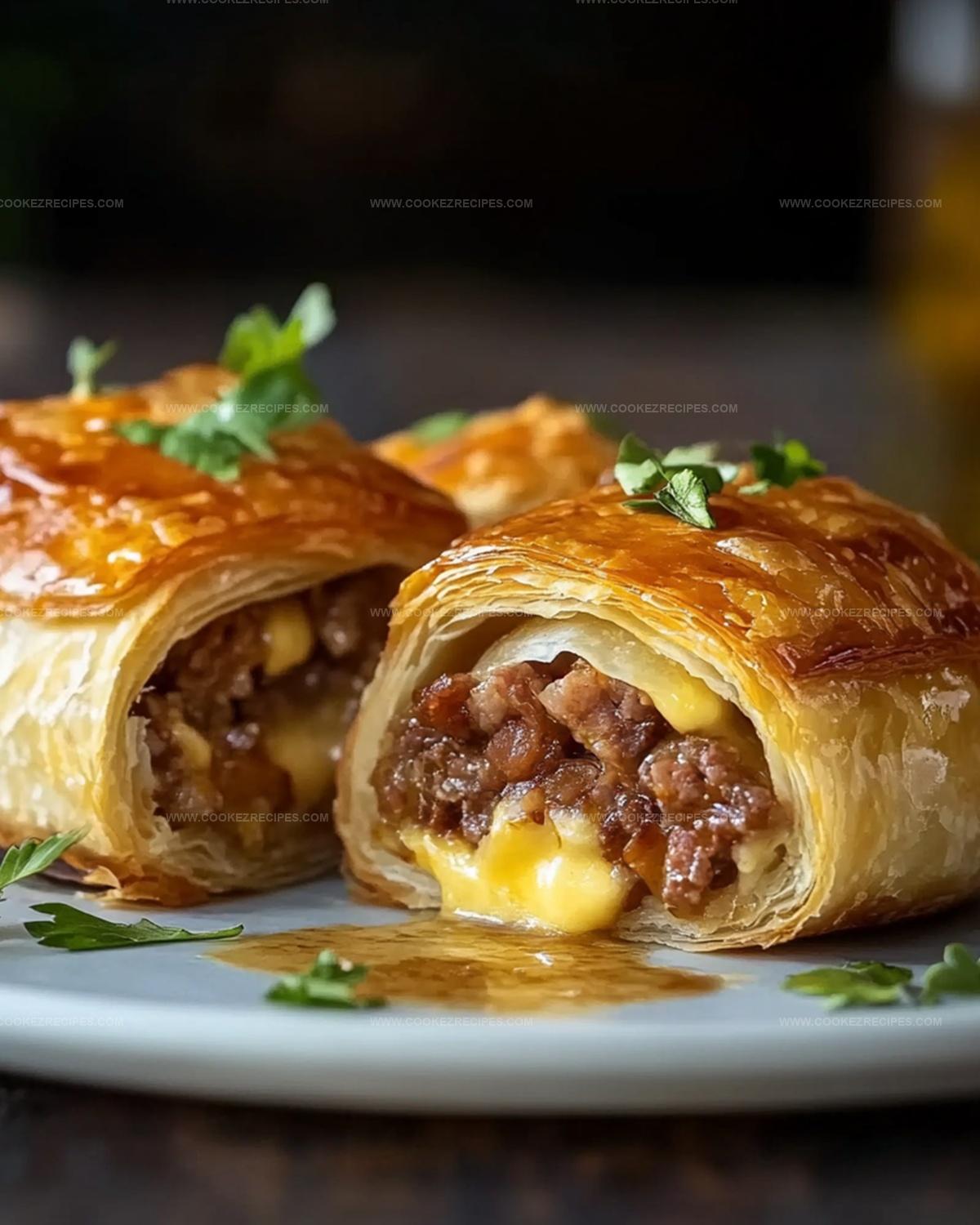 Savory Meat & Cheese Puff Pastry Rolls Recipe to Bake Today - Cook Easy ...
