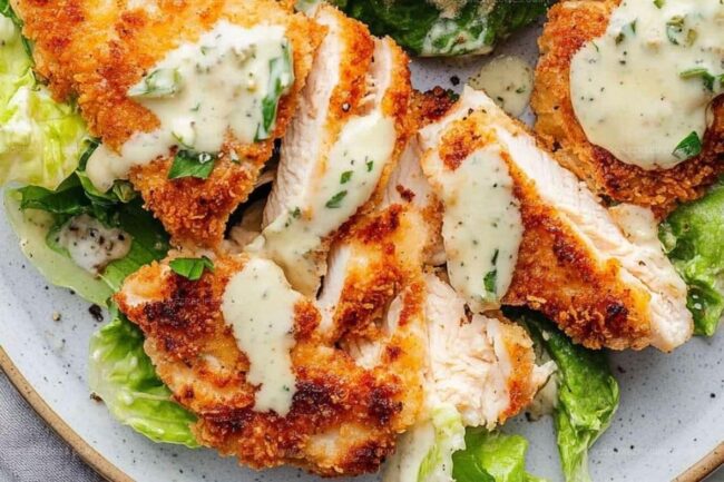 Chicken Caesar Cutlets Recipe for Family Dinner - Cook Easy Recipes